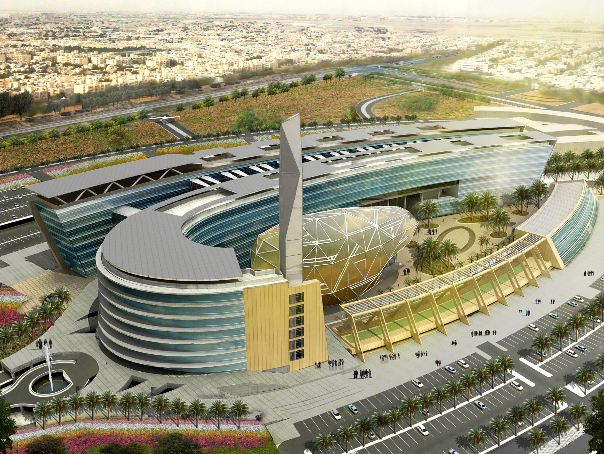 مجمع النخيل – تصميم معماري عصري ومرافق تجارية متكاملة