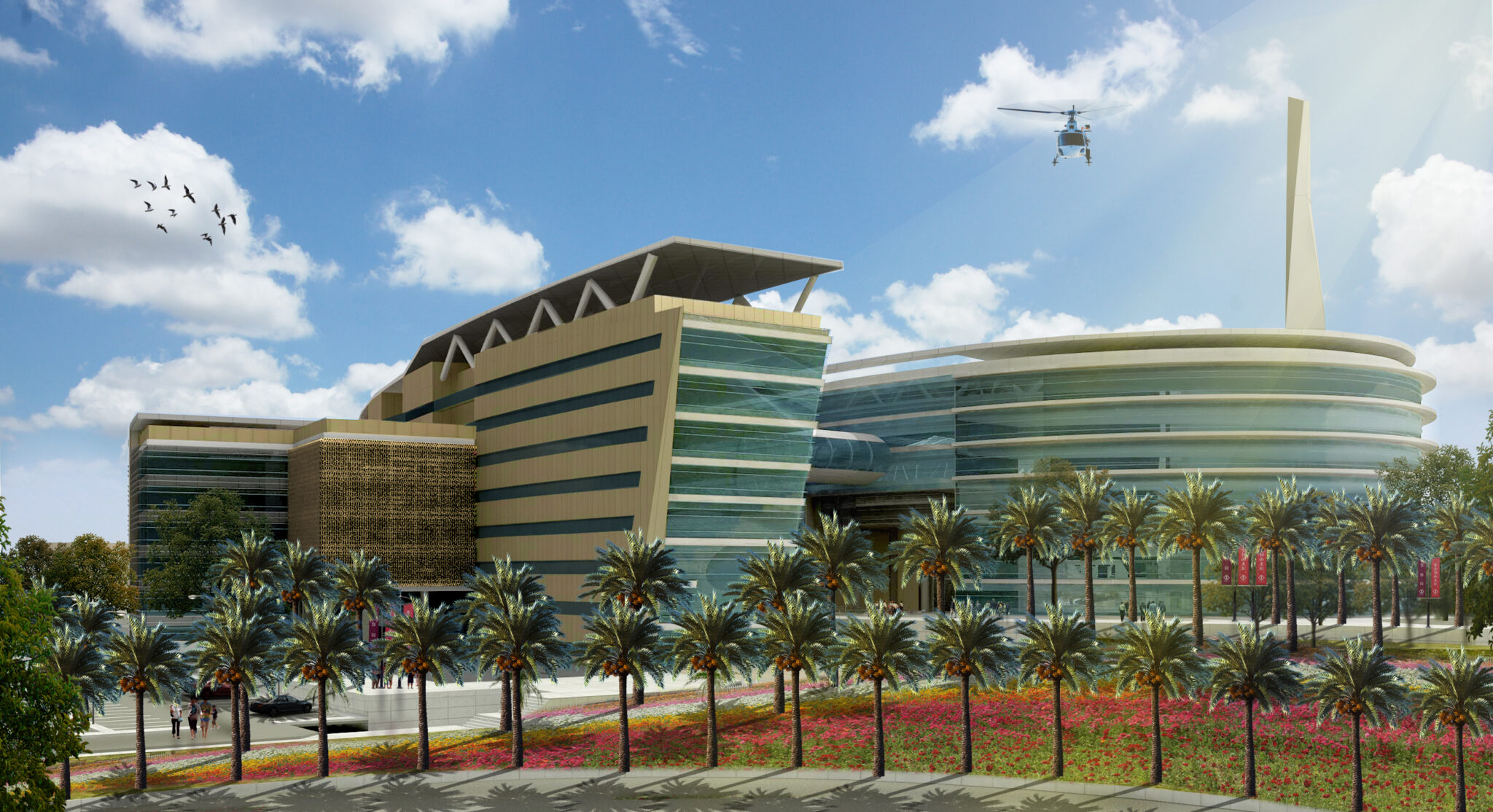 مجمع النخيل – تصميم معماري عصري ومرافق تجارية متكاملة