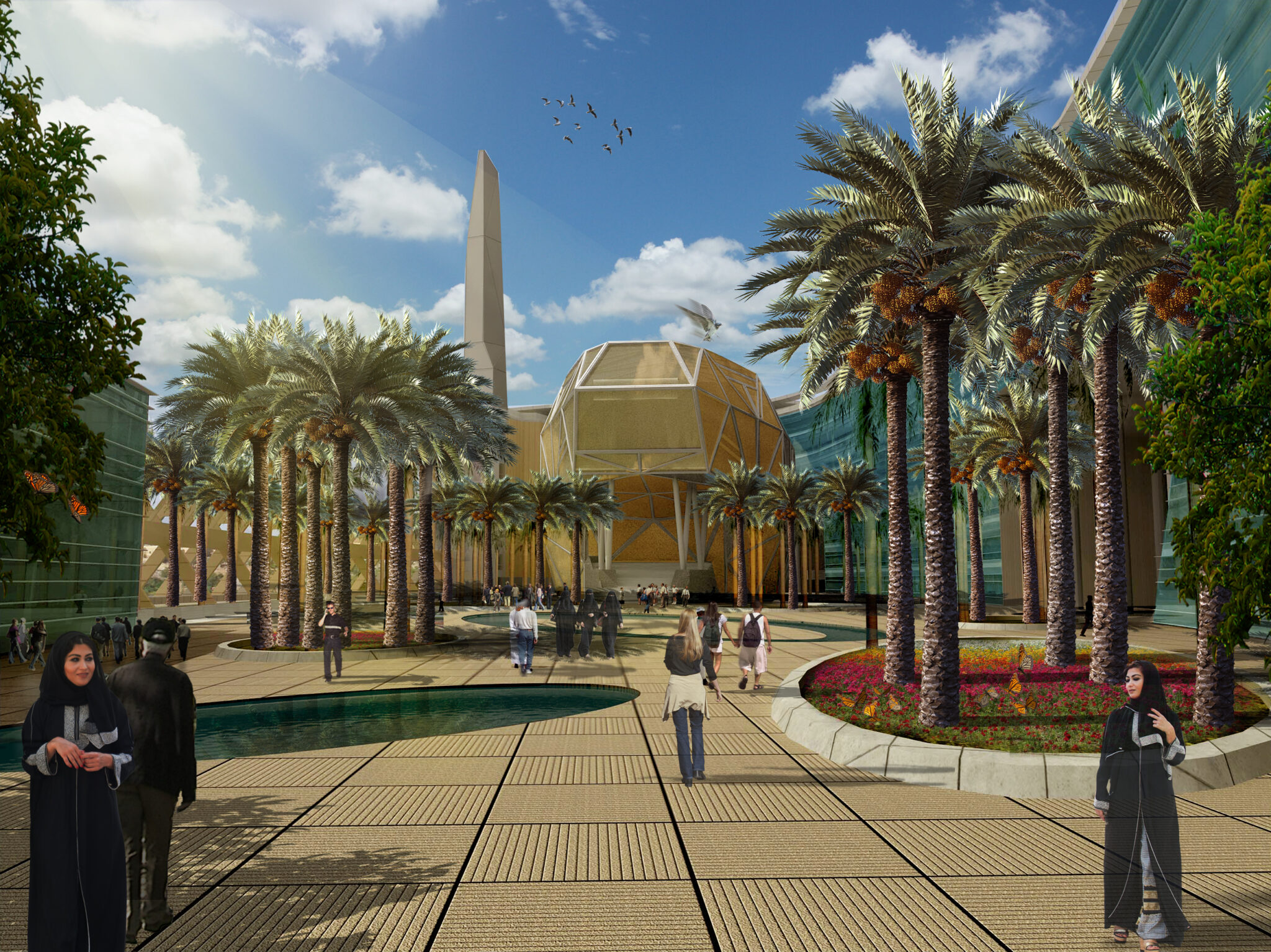 مجمع النخيل – تصميم معماري عصري ومرافق تجارية متكاملة
